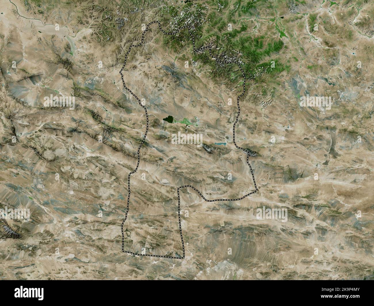 Bayanhongor, province of Mongolia. High resolution satellite map Stock ...