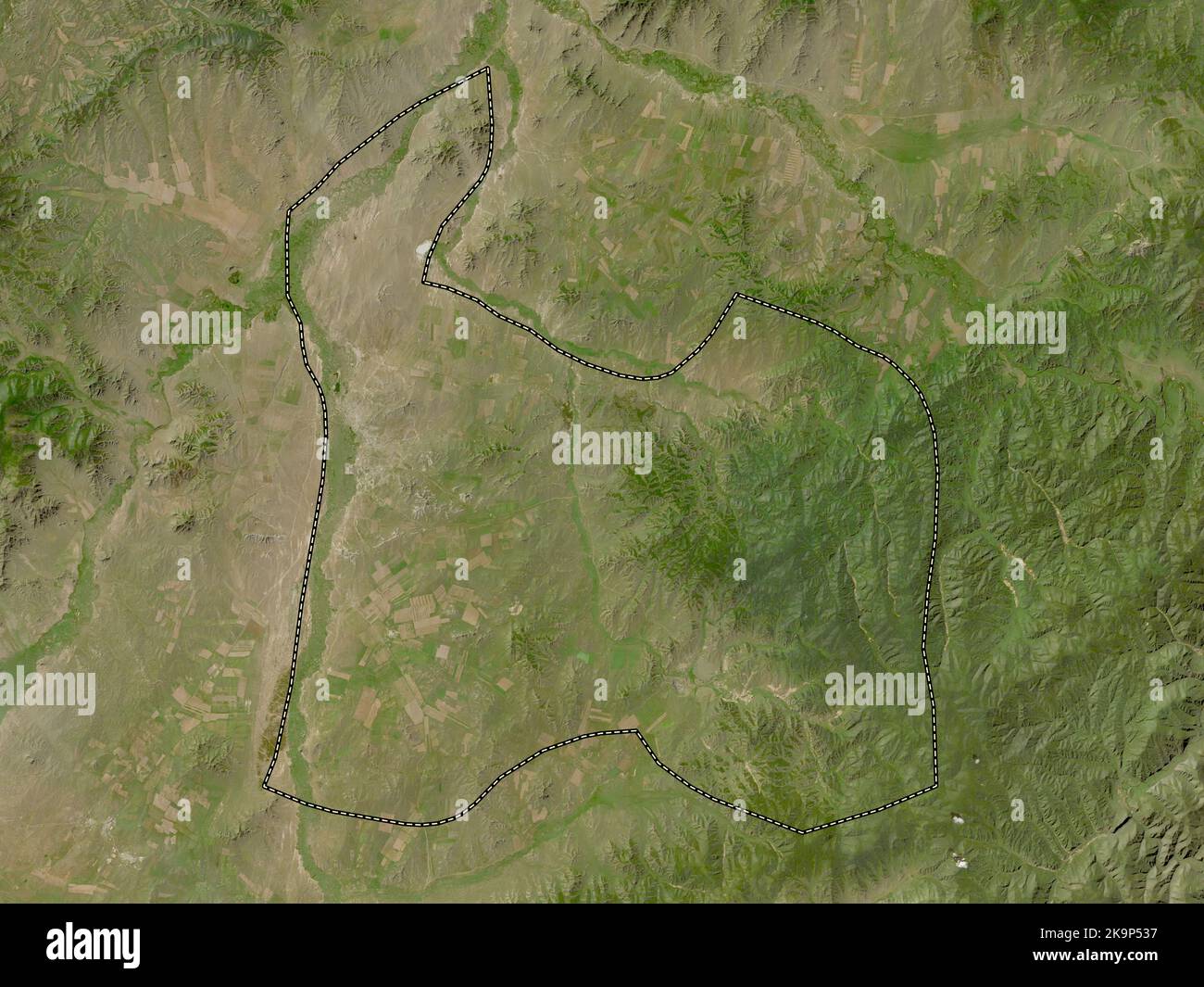 Darhan-Uul, municipality of Mongolia. Low resolution satellite map ...