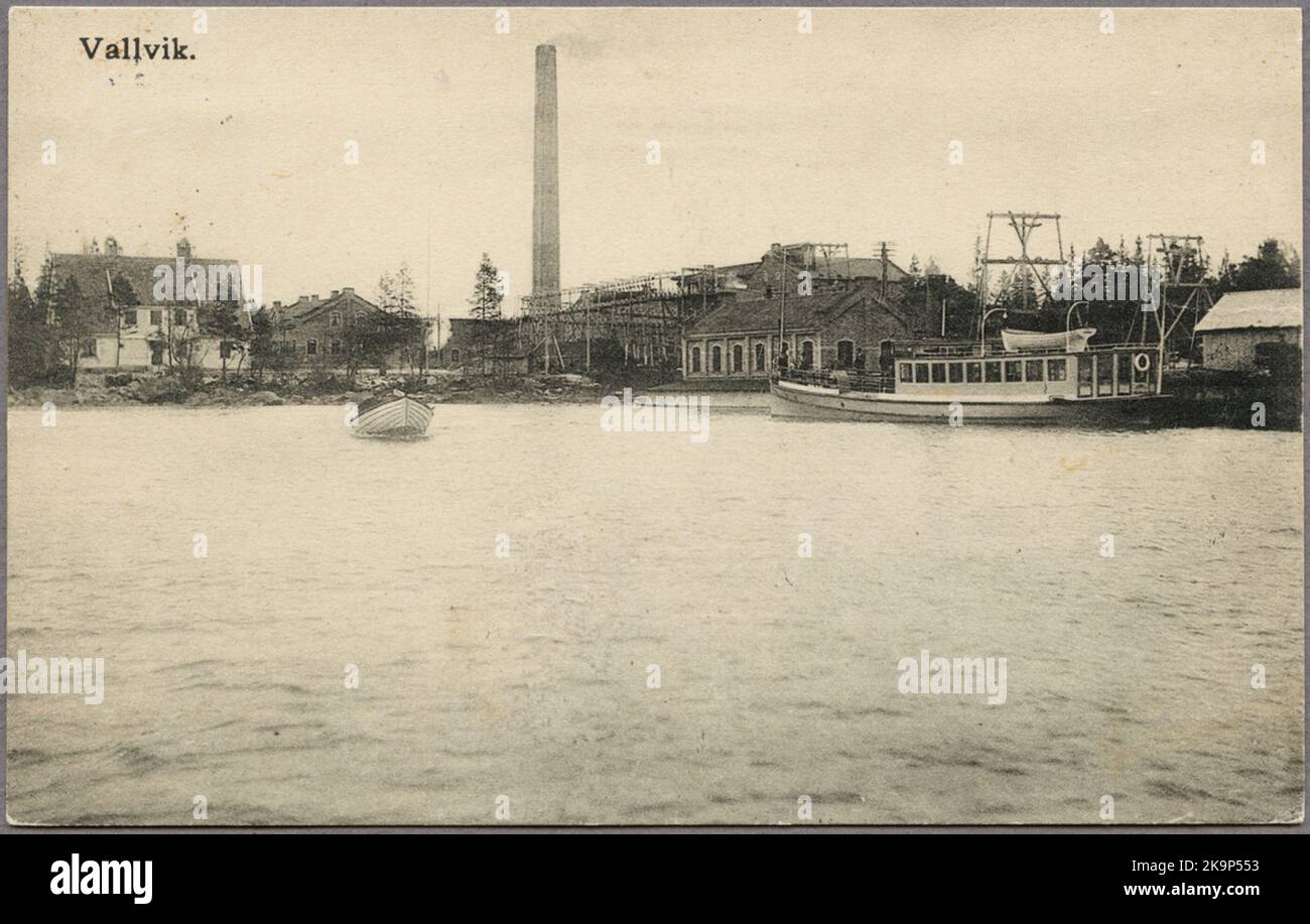 Paper mass factory in Vallvik Stock Photo - Alamy