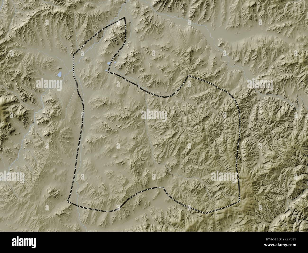 Darhan-Uul, municipality of Mongolia. Elevation map colored in wiki ...