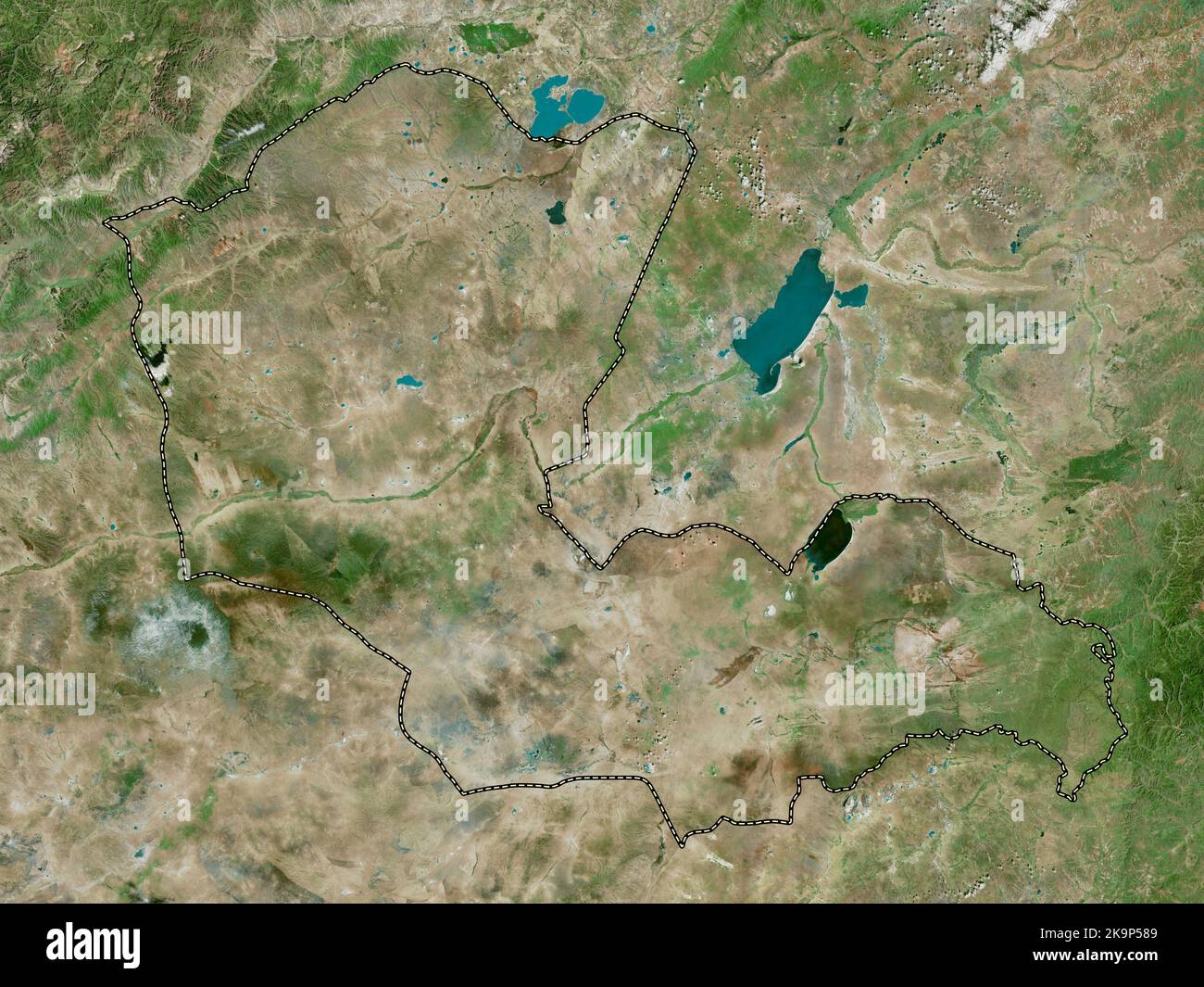 Dornod, province of Mongolia. High resolution satellite map Stock Photo ...