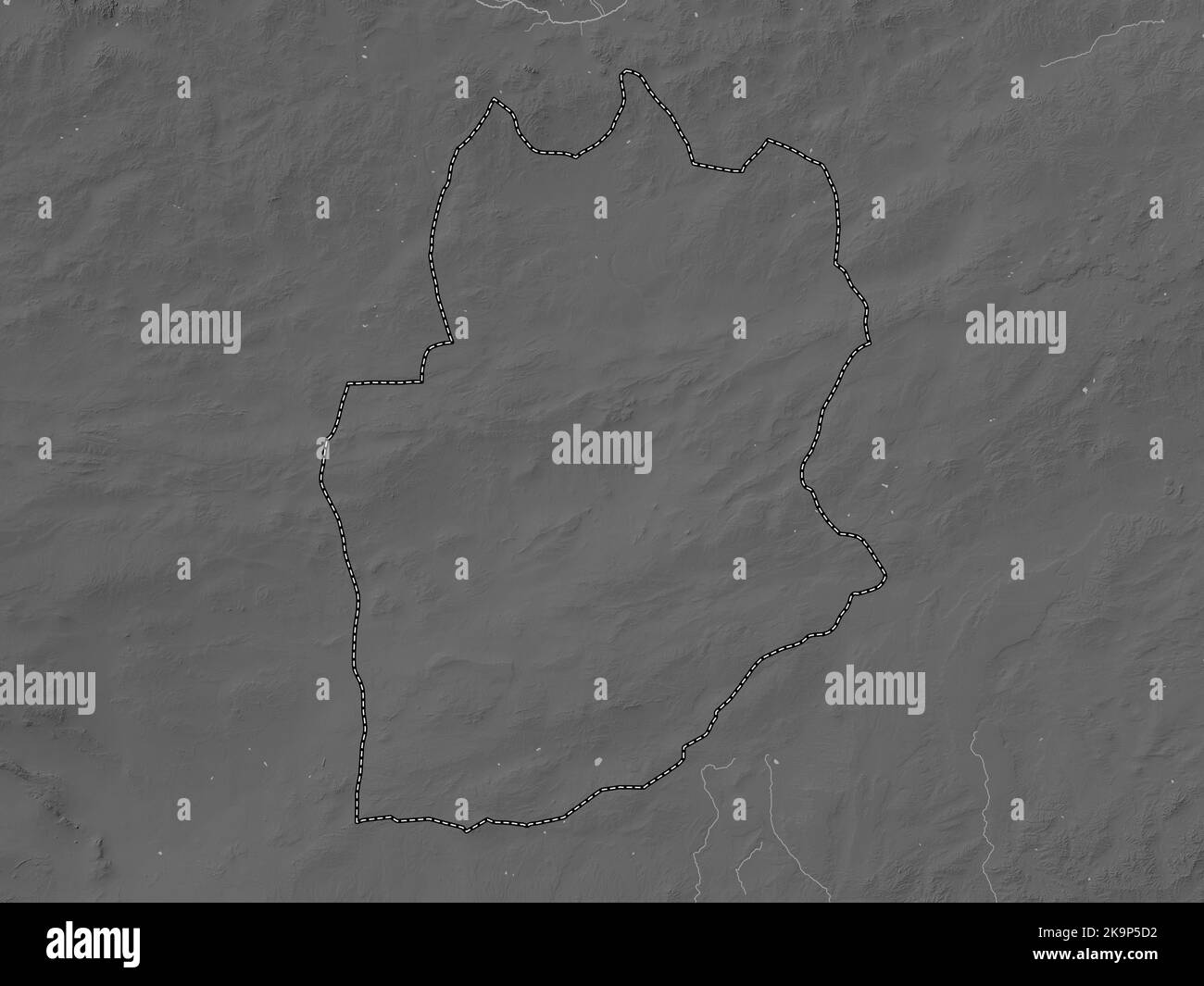 Dornogovi, province of Mongolia. Grayscale elevation map with lakes and ...