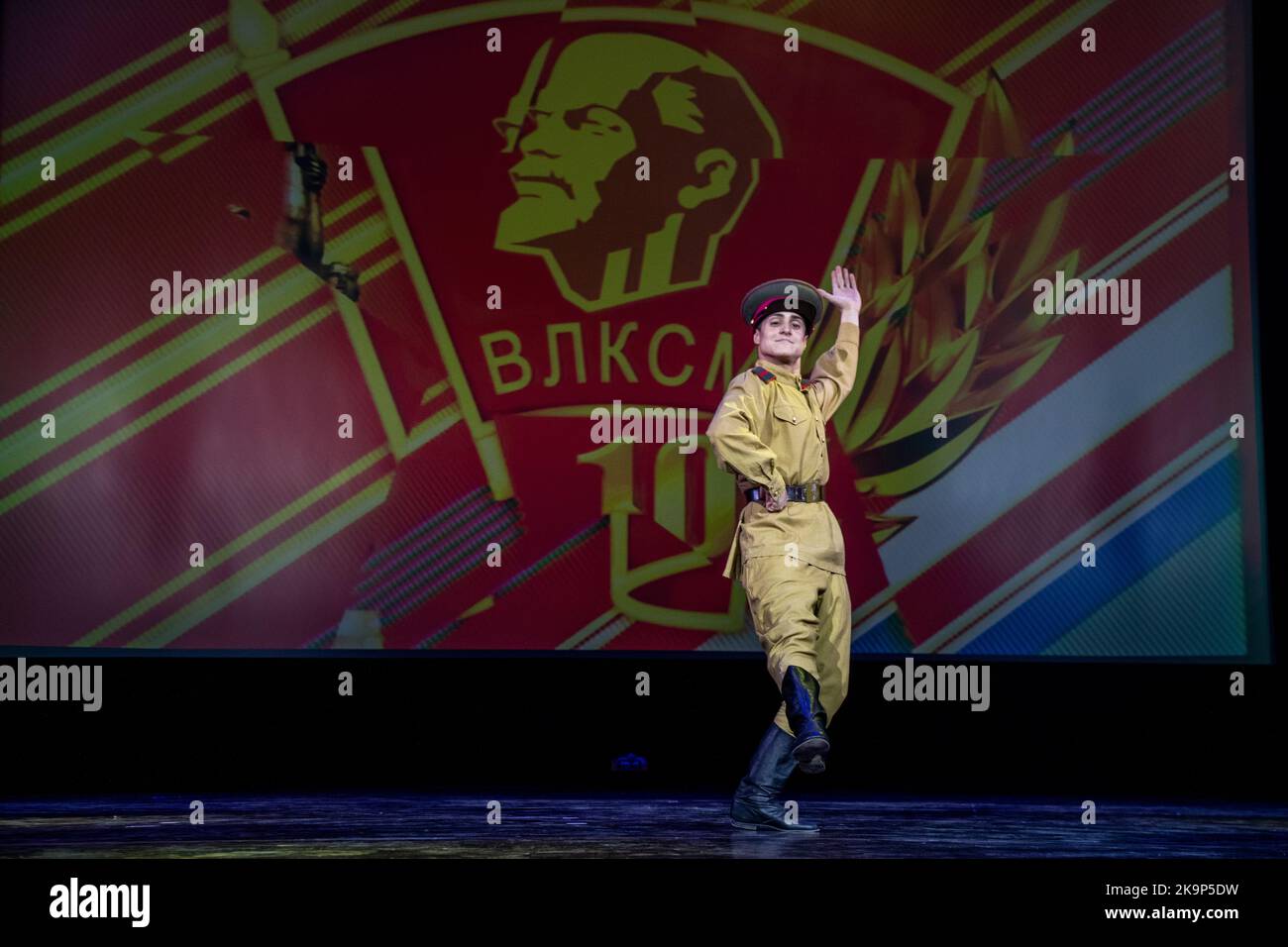 Moscow, Russia. 29th October, 2022. A choreographic ensemble perform on ...