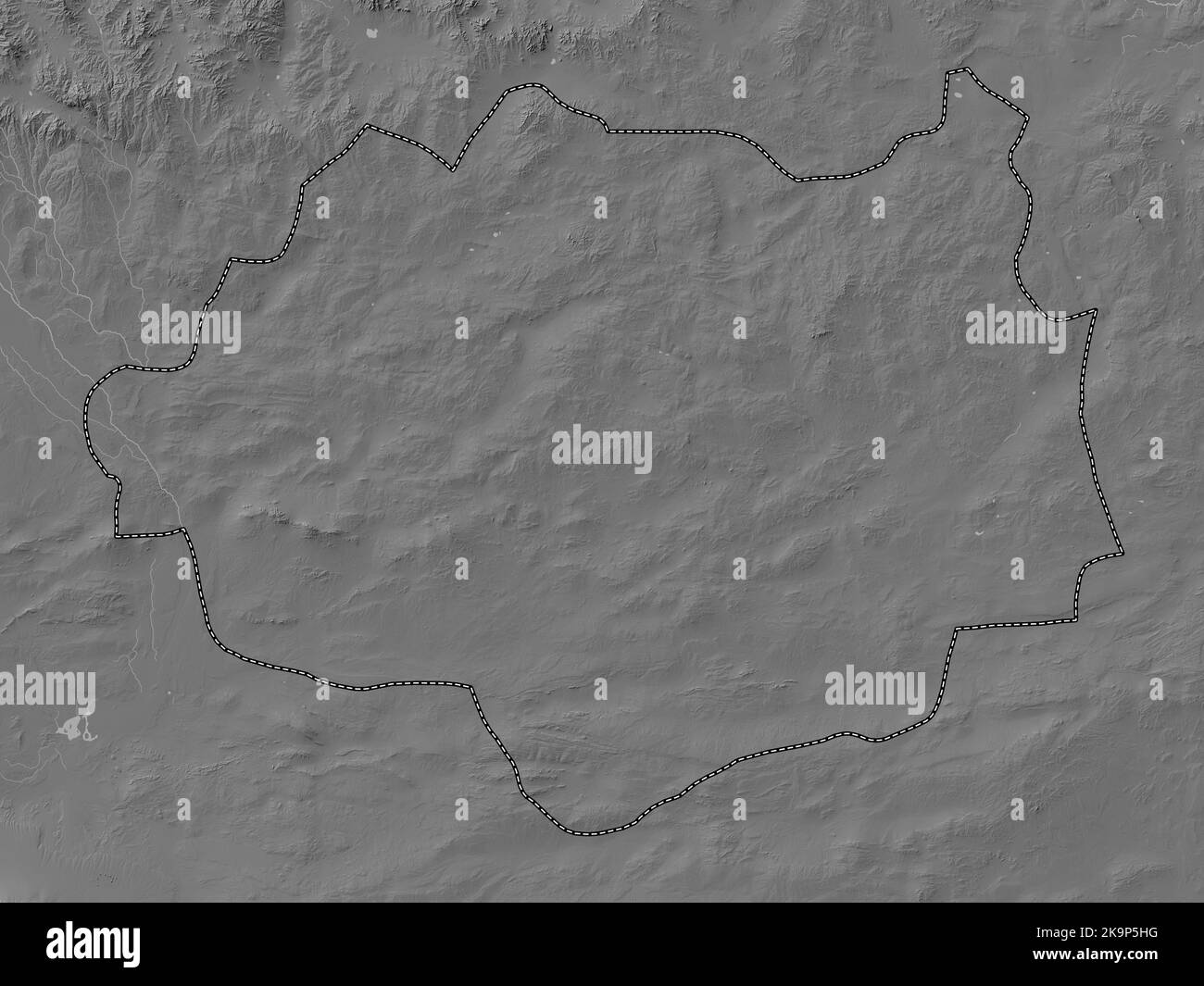 Dundgovi, province of Mongolia. Bilevel elevation map with lakes and ...