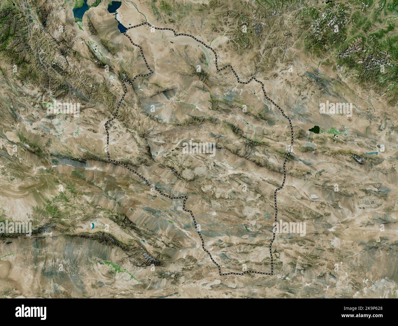 Govi-Altay, province of Mongolia. High resolution satellite map Stock ...