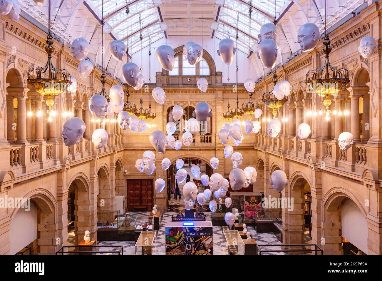 The Floating Heads By Sophie Cave at The Kelvingrove art gallery and ...