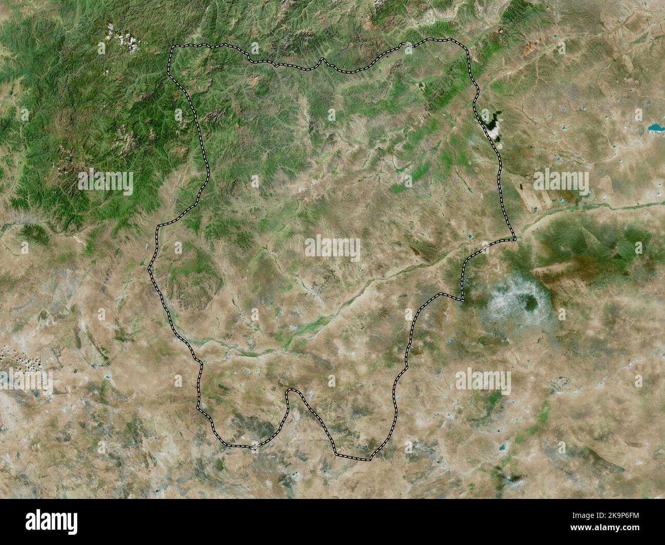 Hentiy, province of Mongolia. High resolution satellite map Stock Photo ...