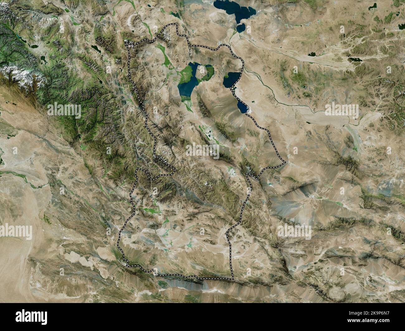 Hovd, province of Mongolia. High resolution satellite map Stock Photo ...