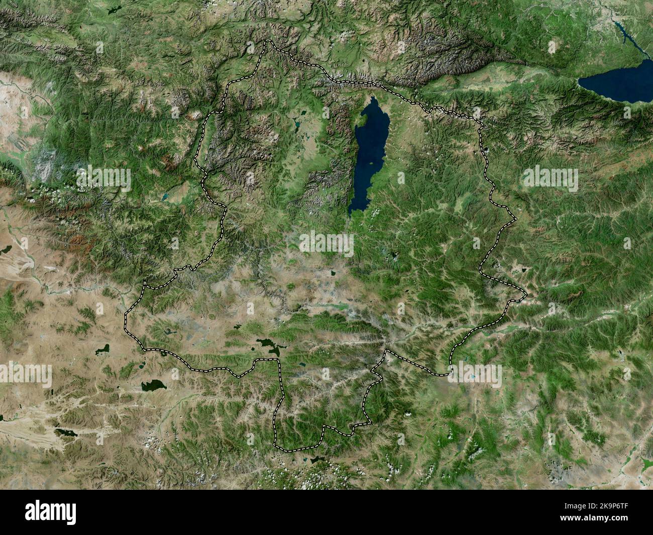 Hovsgol, province of Mongolia. High resolution satellite map Stock ...