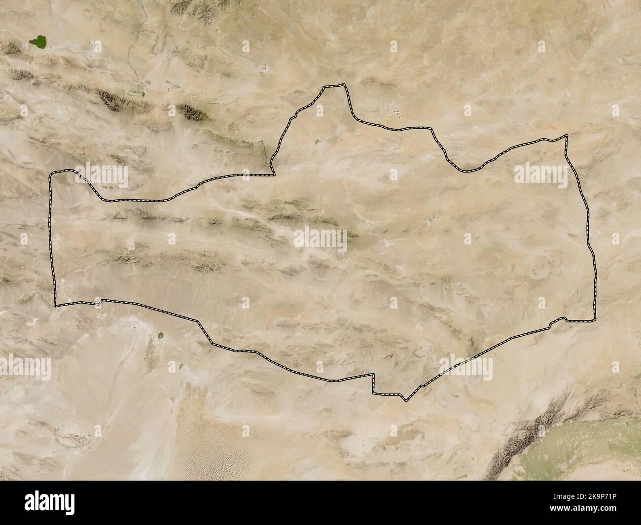 Omnogovi, province of Mongolia. Low resolution satellite map Stock ...