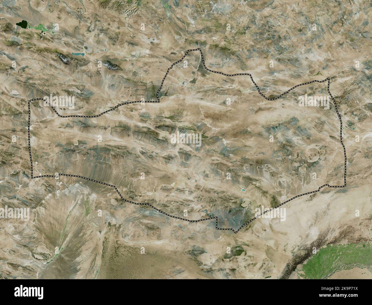 Omnogovi, province of Mongolia. High resolution satellite map Stock ...
