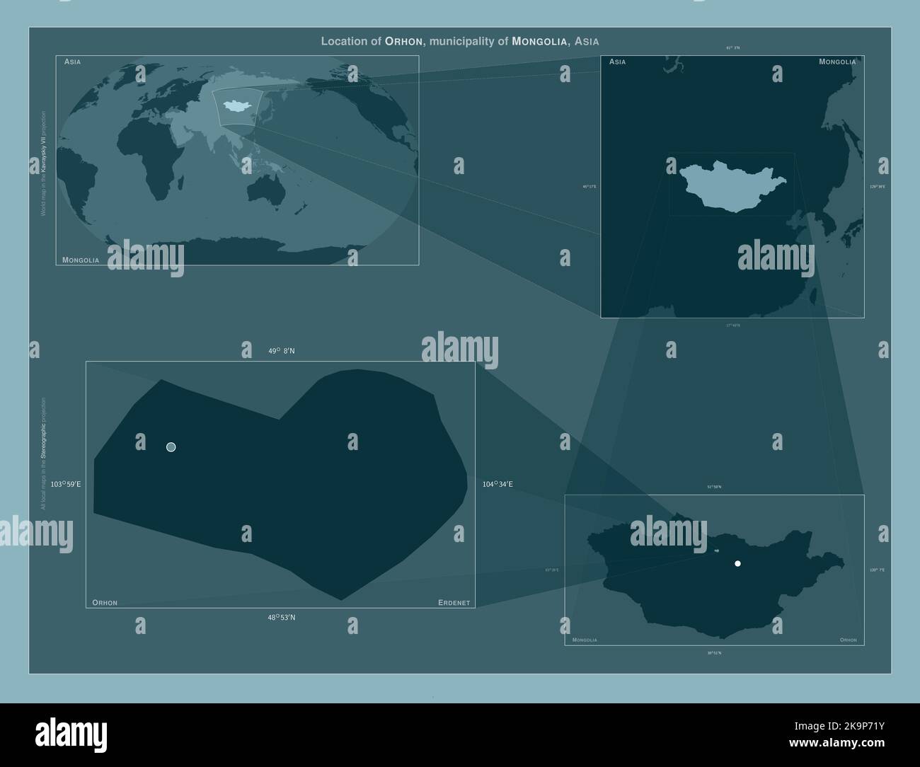 Vector map of orhon hi-res stock photography and images - Alamy