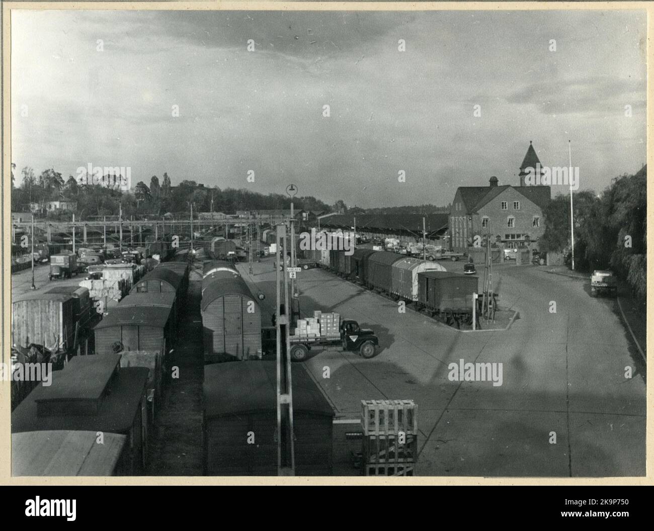 Stockholm Norra station with the freight terminal Stock Photo - Alamy