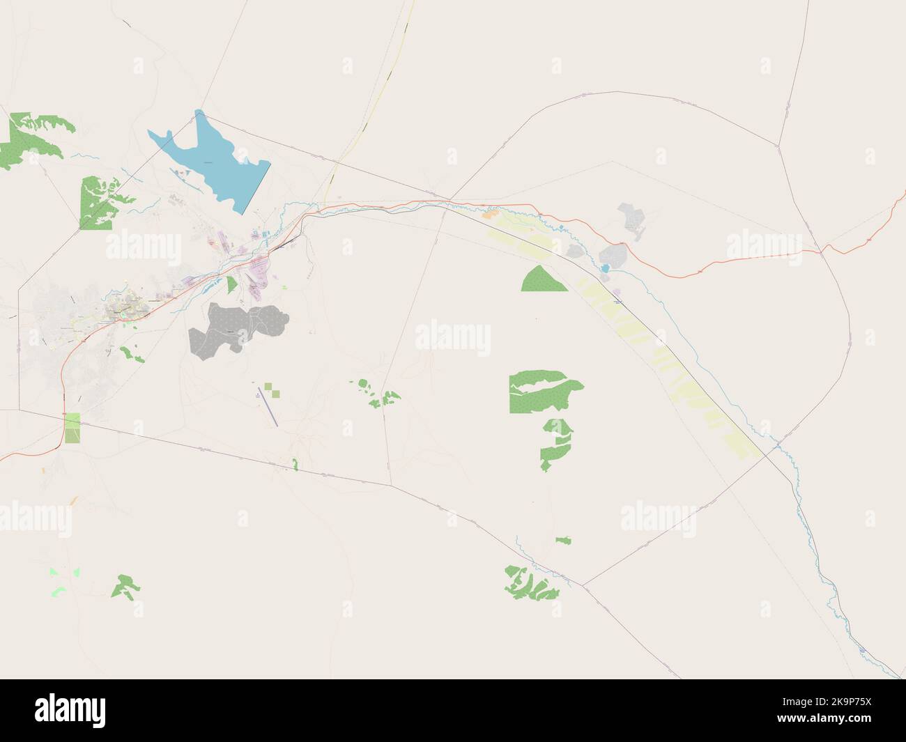 Orhon, municipality of Mongolia. Open Street Map Stock Photo - Alamy