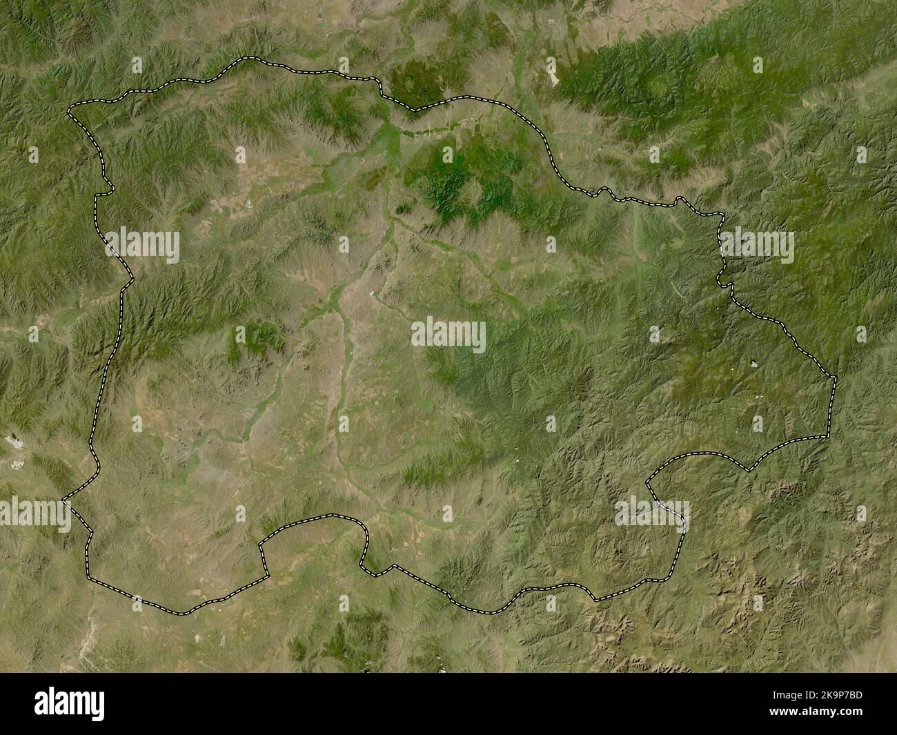 Selenge, province of Mongolia. Low resolution satellite map Stock Photo ...