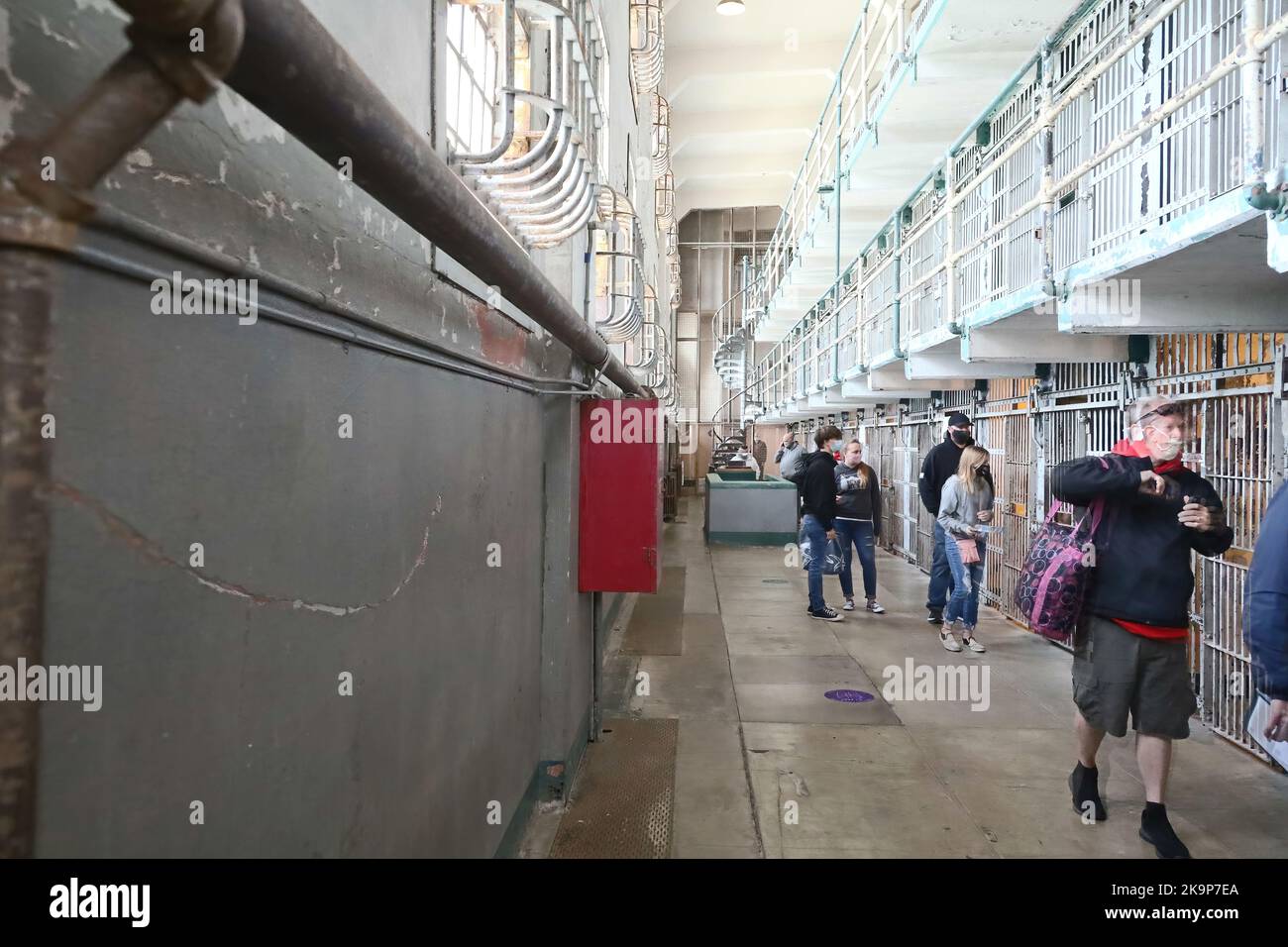 3-1-2021:San Francisco, California: Prison cells in Alcatraz island ...