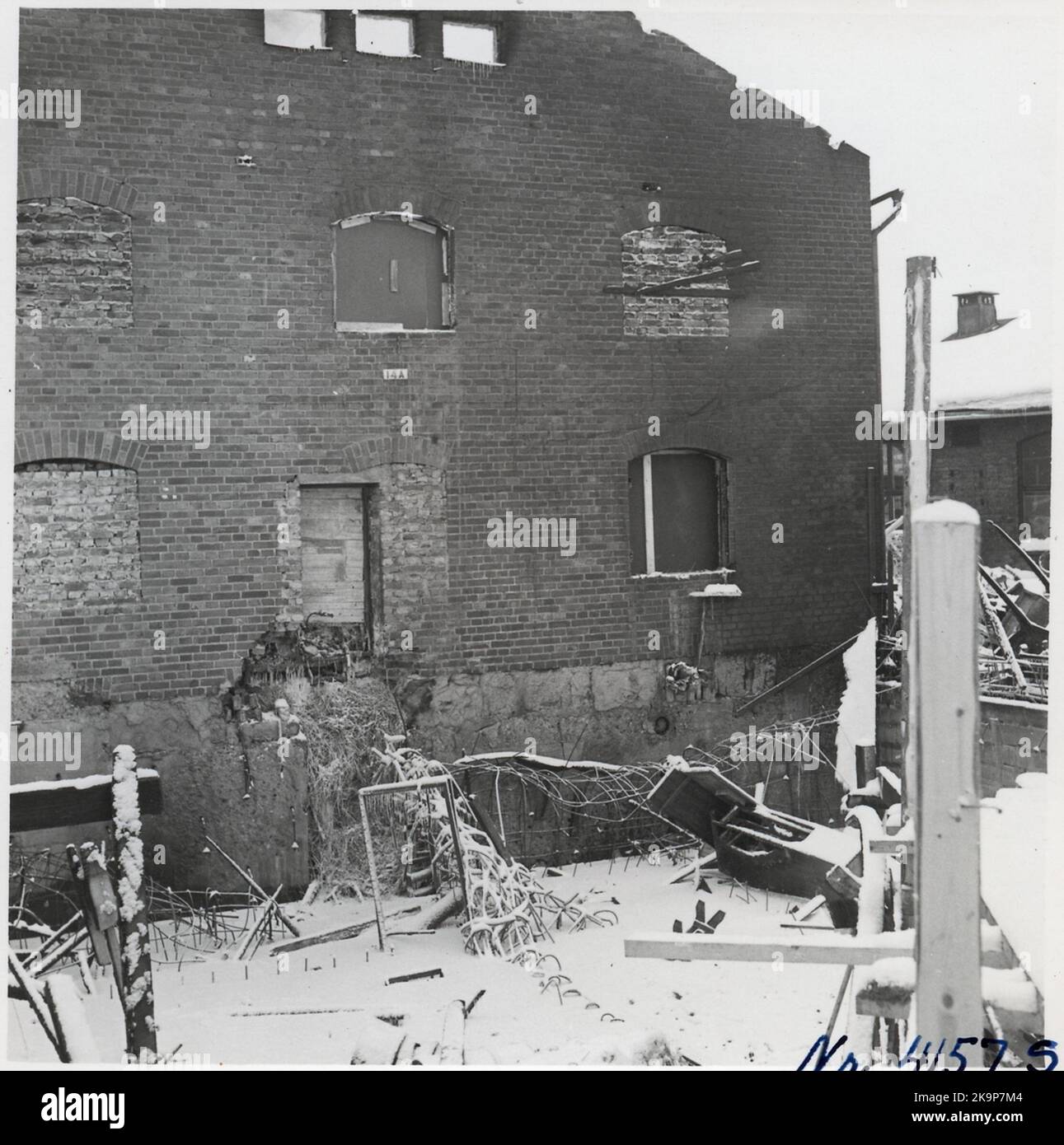 The operating workshop in Boden after the fire Stock Photo - Alamy