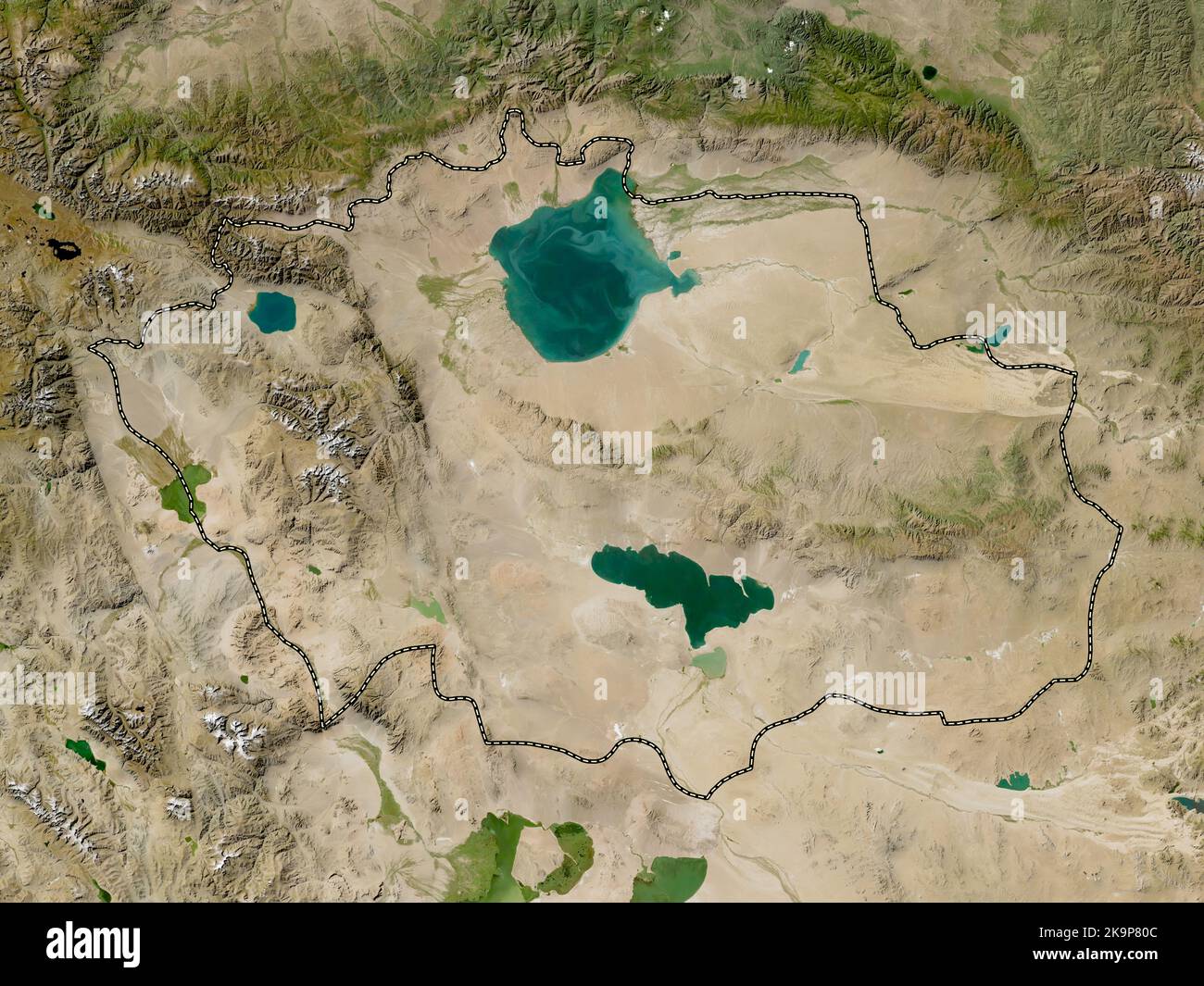 Uvs, province of Mongolia. Low resolution satellite map Stock Photo - Alamy