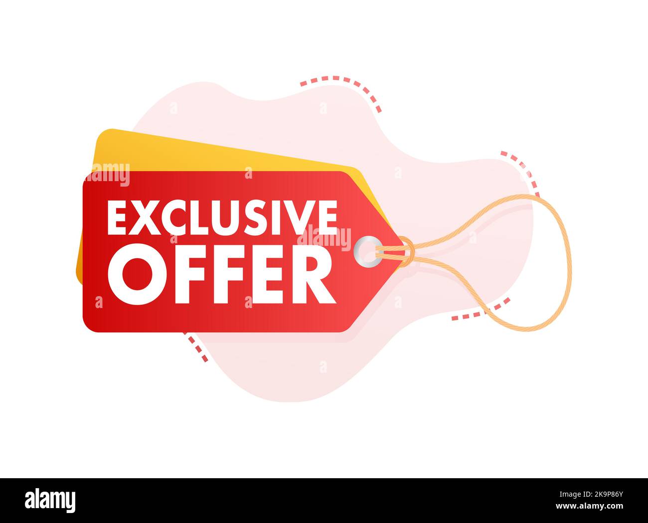 Exclusive offer label, badge. Shop now. Vector stock illustration Stock ...
