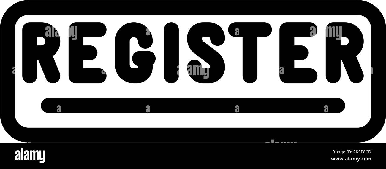 button registration line icon vector illustration Stock Vector Image ...