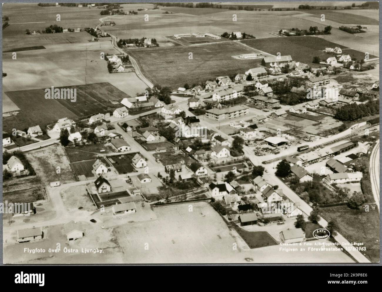 Aerial photo over Östra Ljungby Stock Photo - Alamy