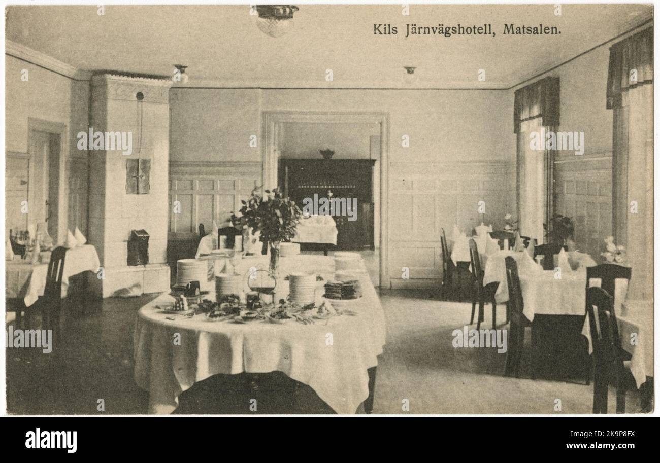 Kils Railway Hotel, the dining room Stock Photo - Alamy