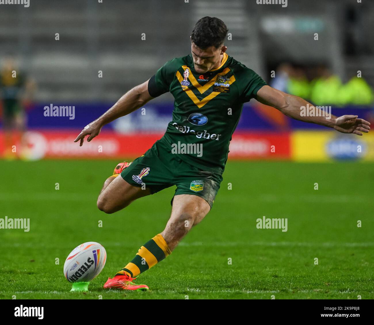 Nathan Cleary of Australia converts his sides try during the Rugby ...