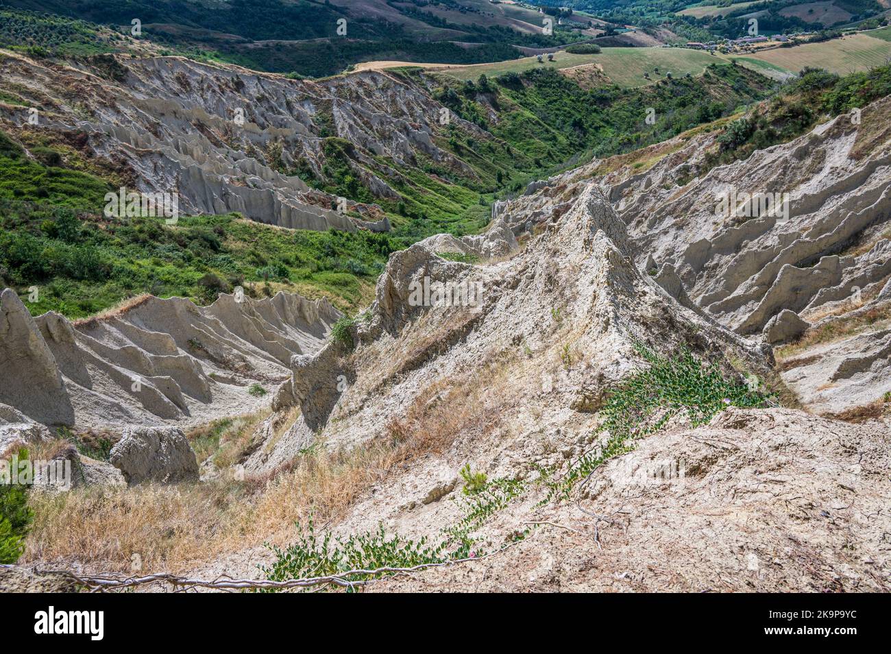 The calanchi di Atri with its stupendous and amazing clayey formations ...