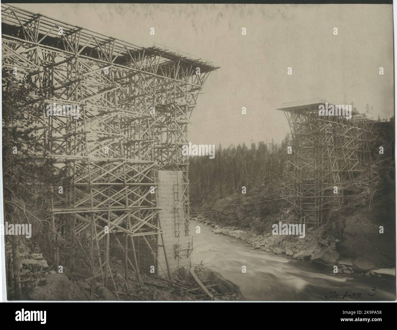 Railway bridge construction at Stora Lule River Stock Photo - Alamy