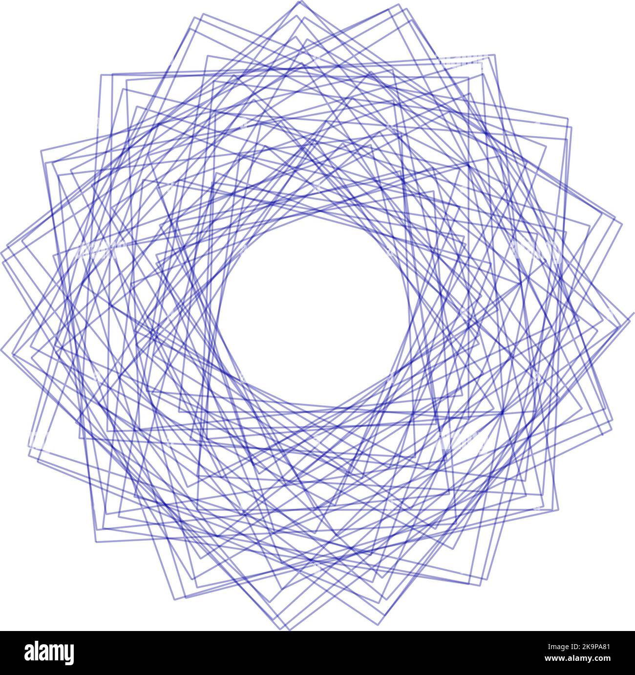 Abstract decorative spirograph circular element. shape Stock Photo - Alamy