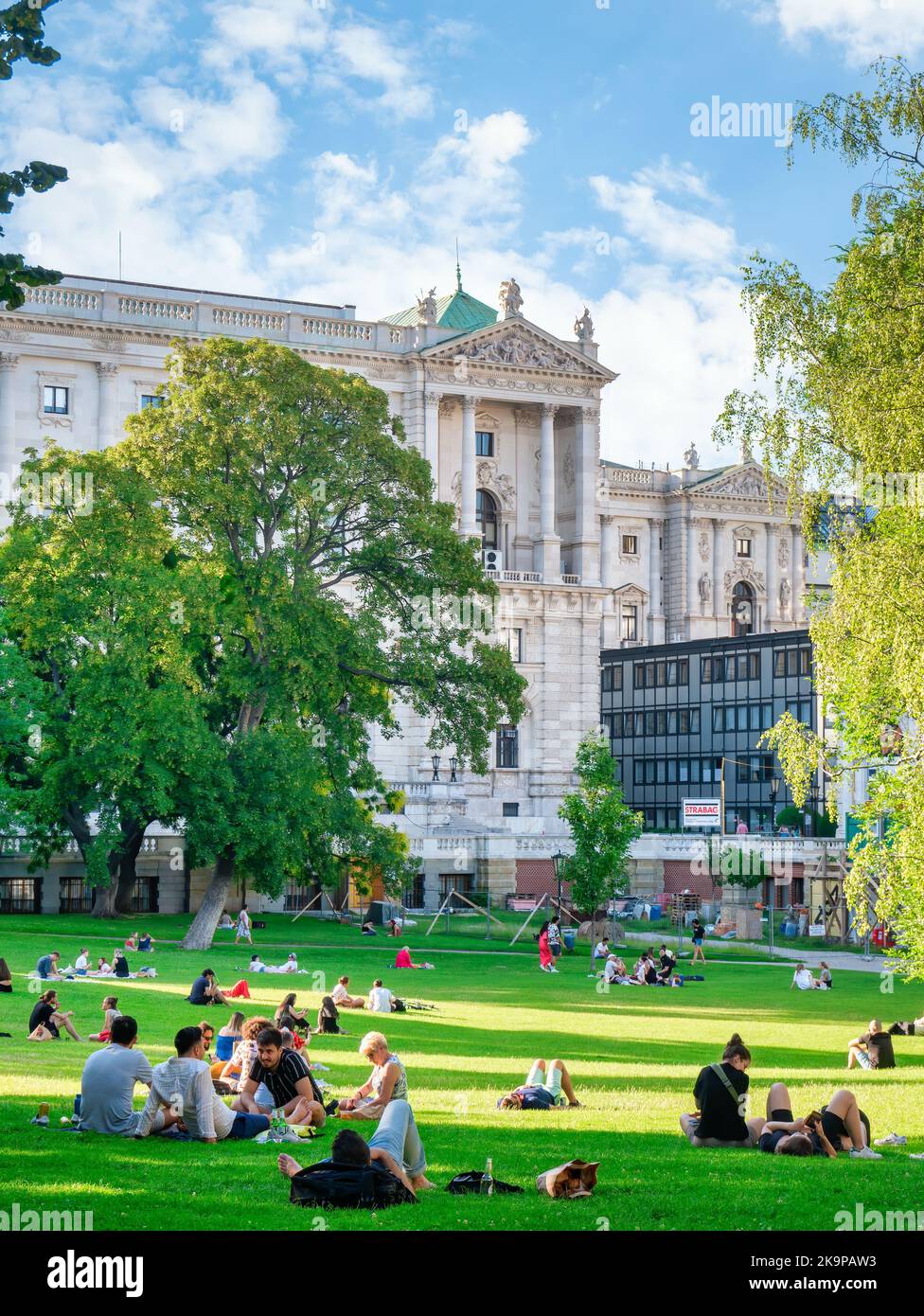 Vienna, Austria - June 2022: People, tourists and locals relaxing and ...