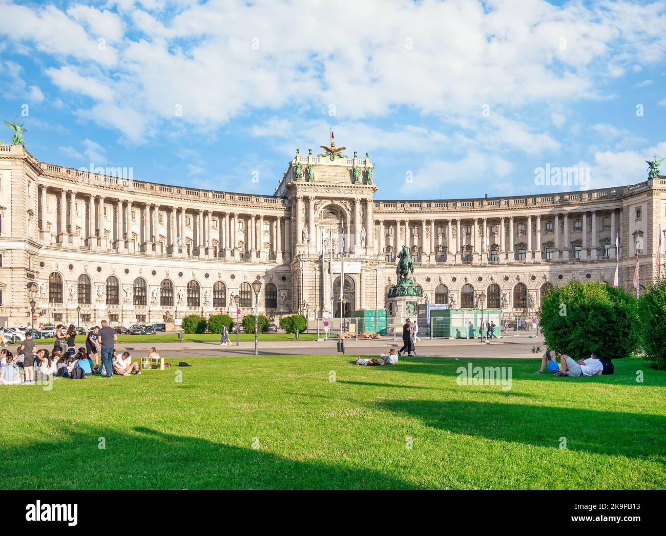 Vienna, Austria - June 2022: View with the facade of The Hofburg ...