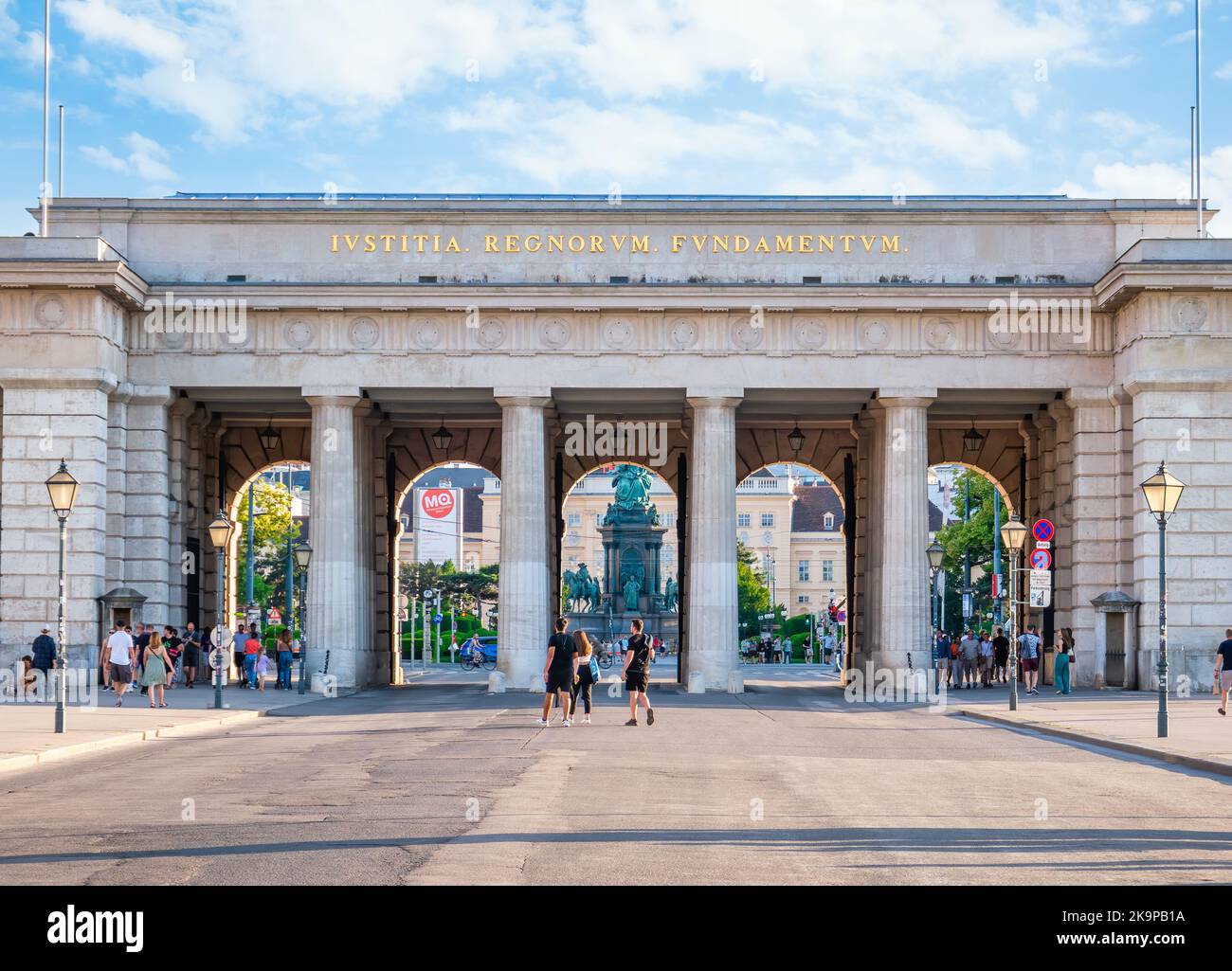 Vienna, Austria - June 2022: Front view with Outer Castle Gate (Äußeres ...
