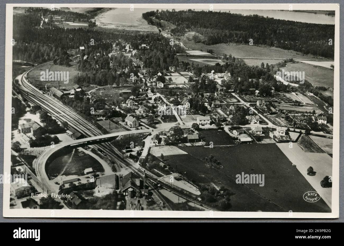 Aerial photo over Rimbo Stock Photo - Alamy