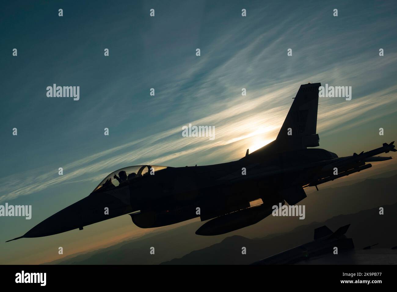 An F-16C Fighting Falcon piloted by Lt. Col. Johnathan Wentzel, Air ...