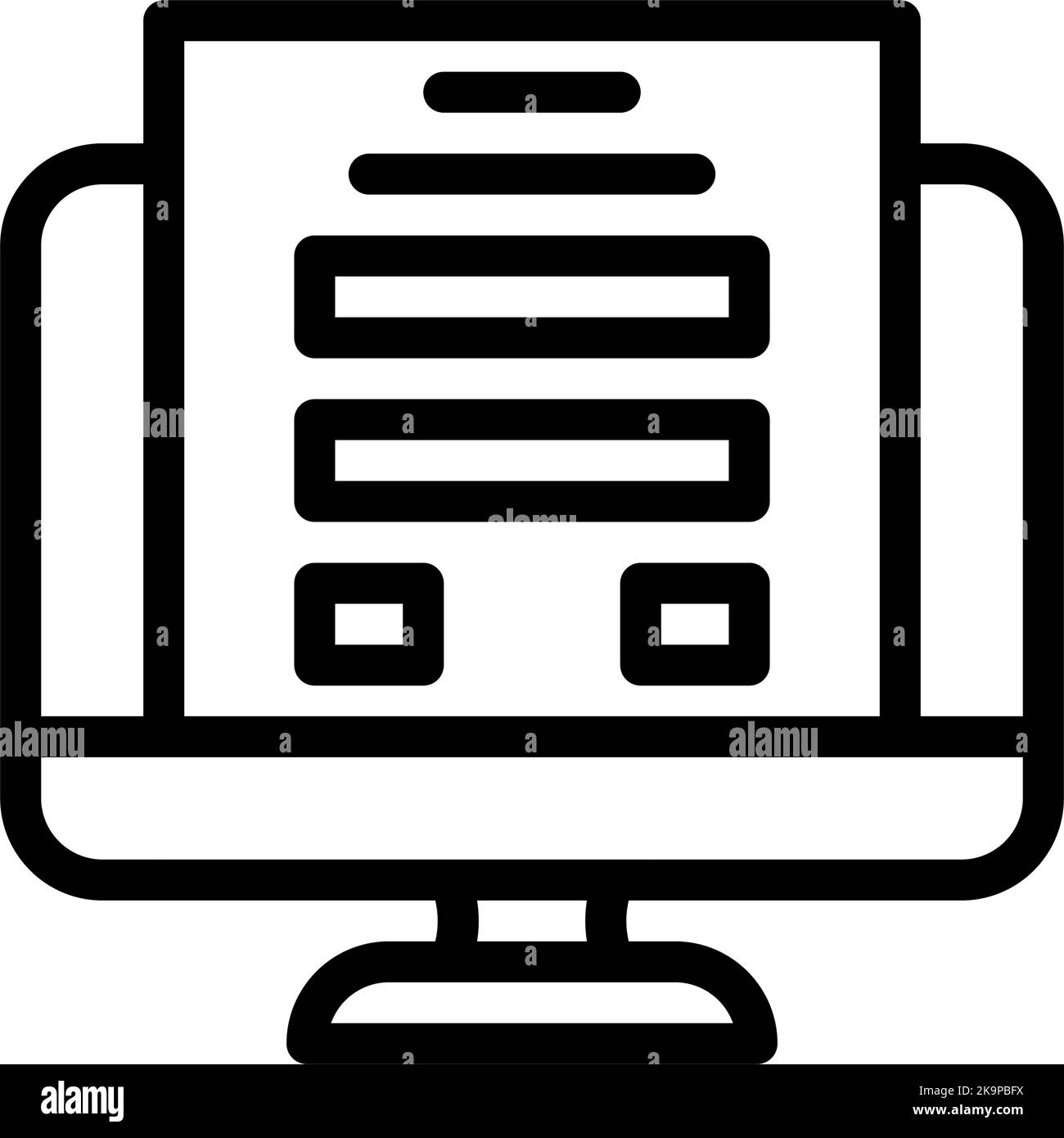 register online registration line icon vector illustration Stock Vector ...
