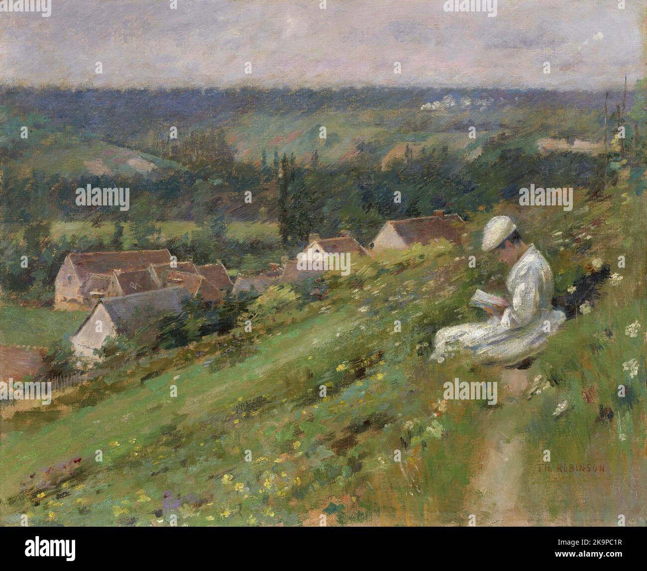 The Valley of Arconville. Theodore Robinson.c. 1887 Stock Photo - Alamy