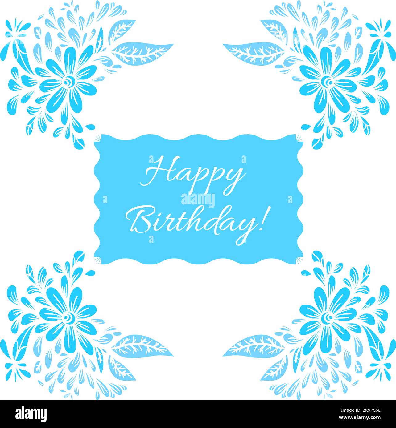 Greeting or invitation card, element for design with floral motifs ...