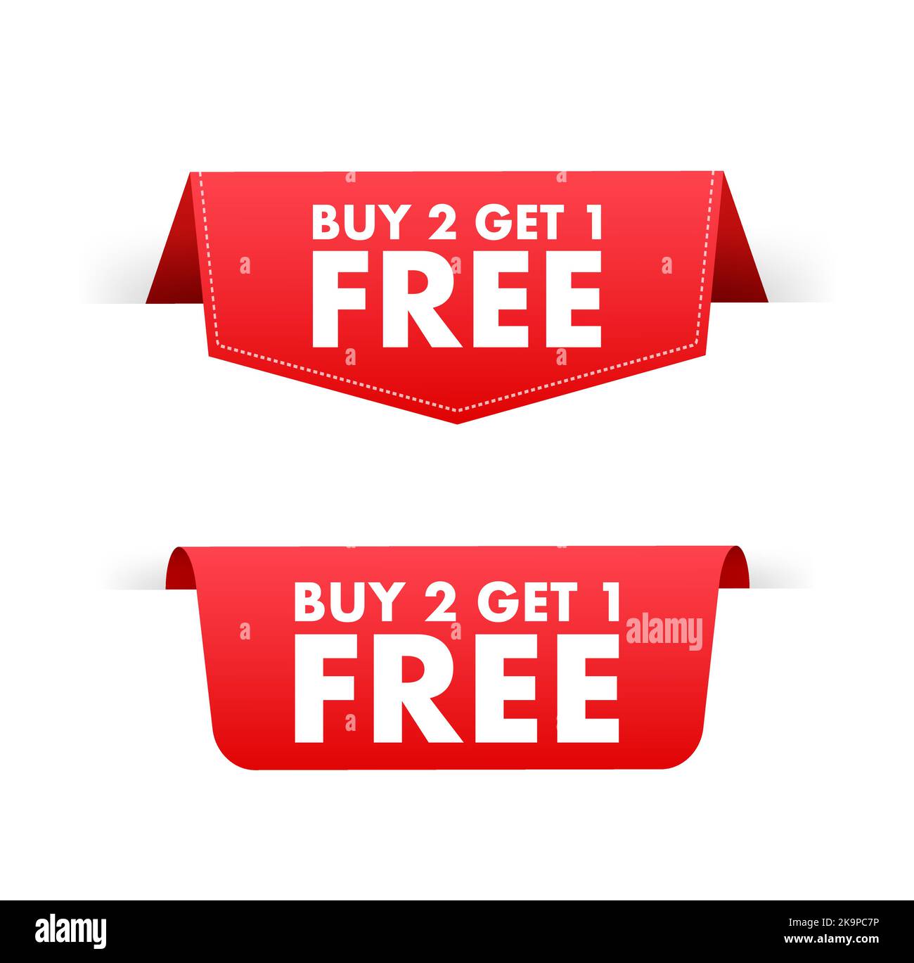 Buy 2 Get 1 Free, sale tag, banner design template. Vector stock illustration Stock Vector Image ...