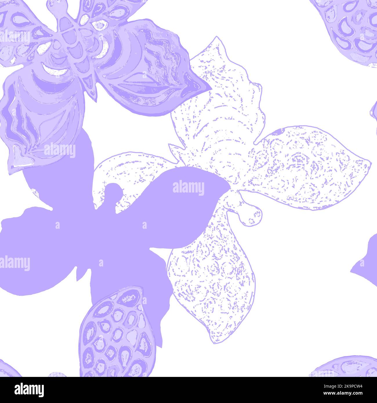 Seamless colorful bright butterflies pattern. Vector illustration Stock ...