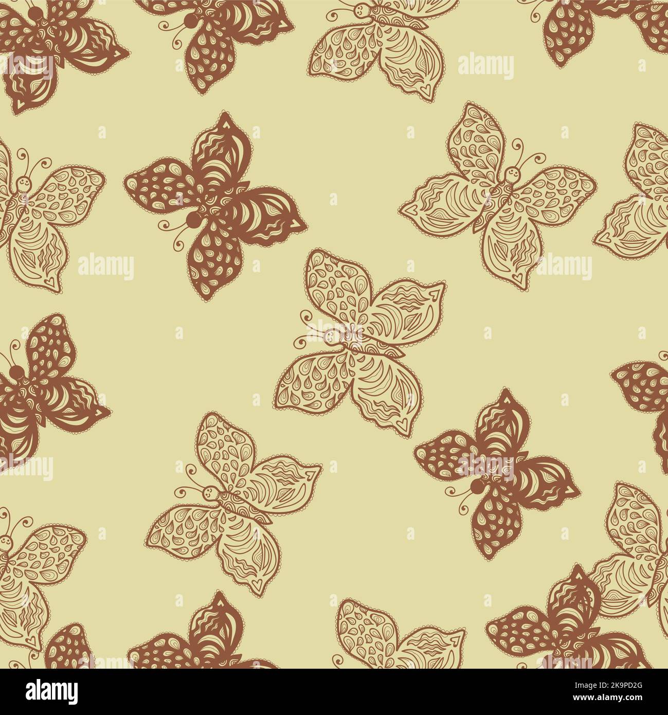 Seamless bright colorful butterflies pattern. Vector illustration Stock ...