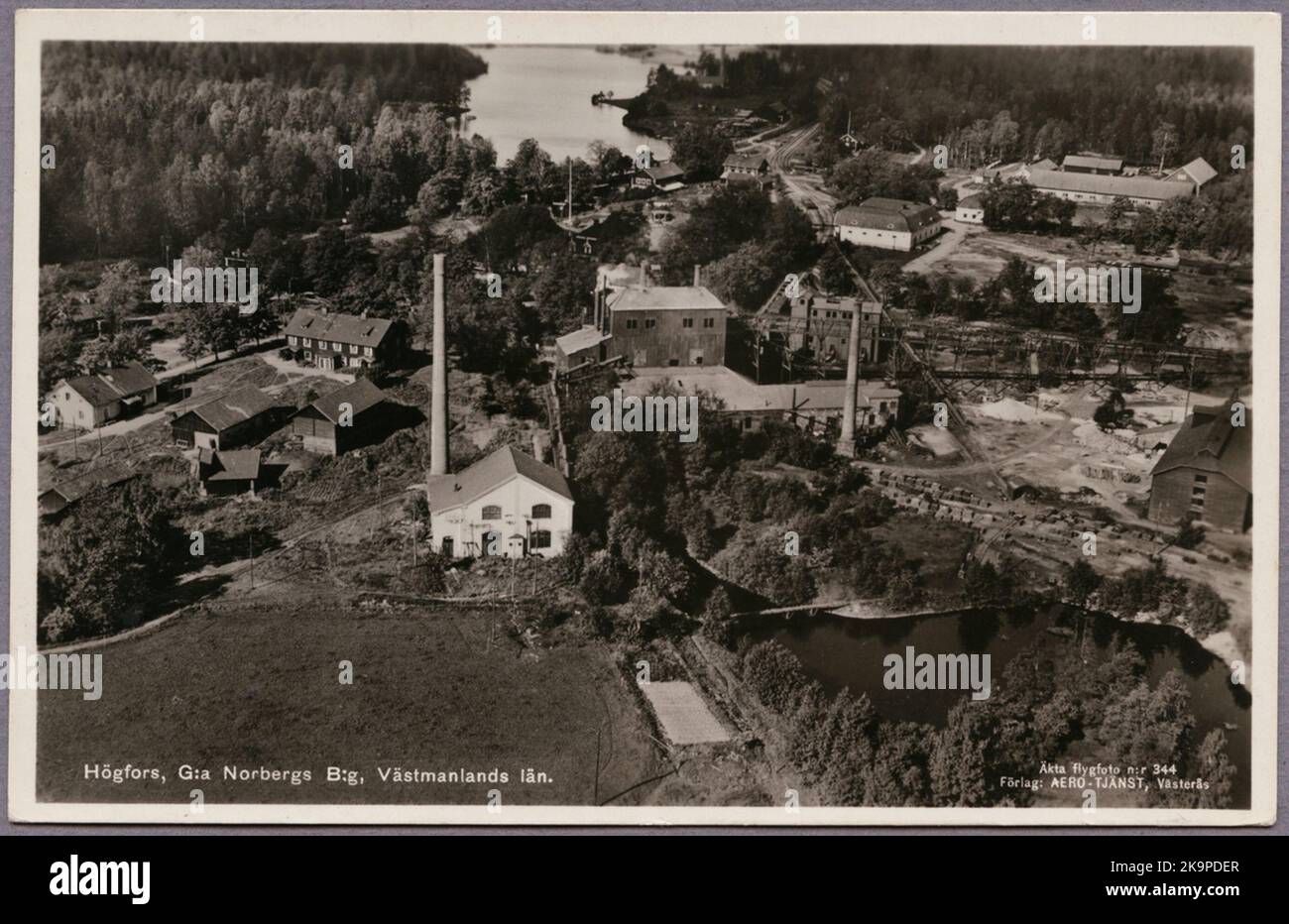 Aerial photo over Högfors mill Stock Photo - Alamy