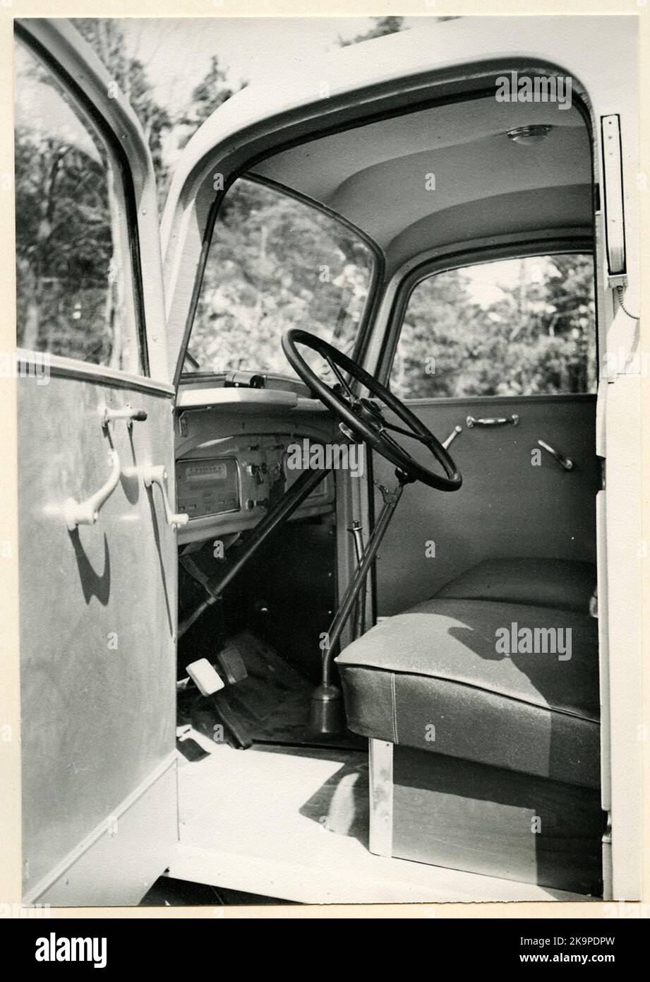 Driver's seat in a bus Stock Photo - Alamy