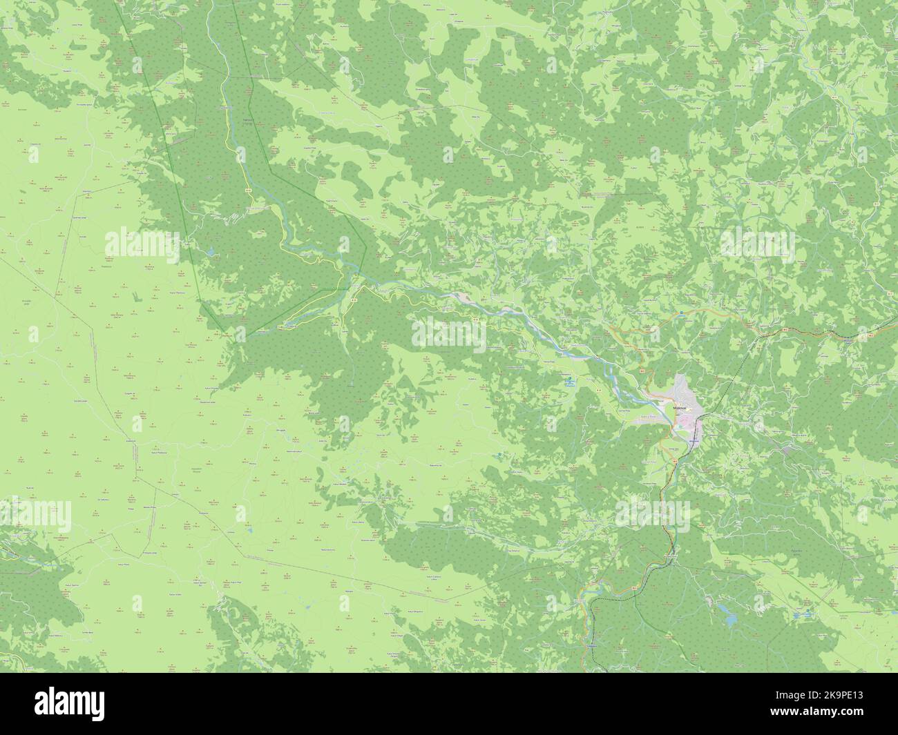 Mojkovac, municipality of Montenegro. Open Street Map Stock Photo - Alamy