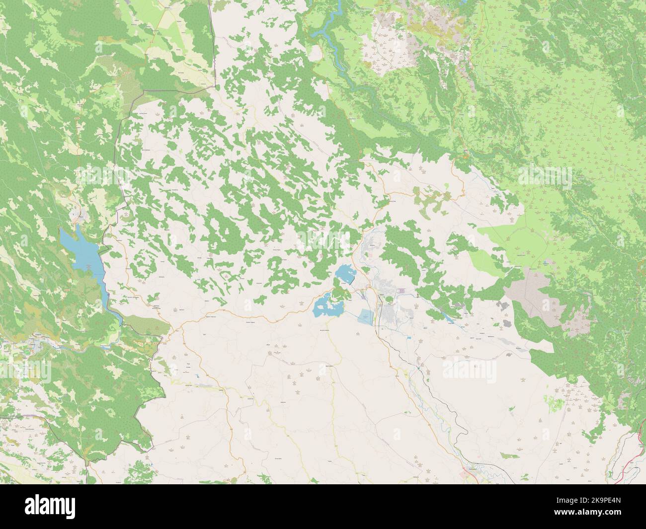 Niksic, municipality of Montenegro. Open Street Map Stock Photo - Alamy
