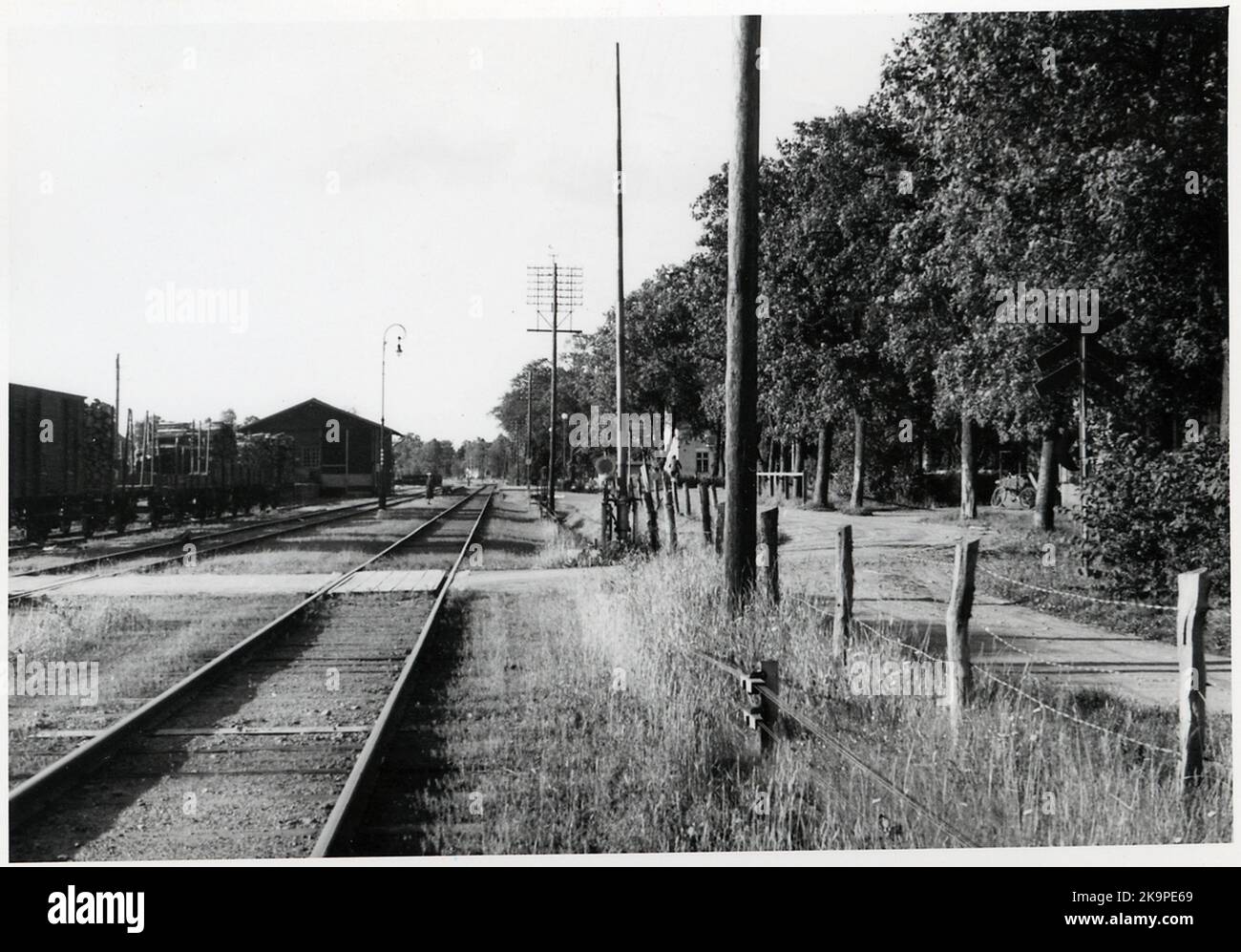 The yard at Ljung station, in the direction of Herrljunga Stock Photo ...