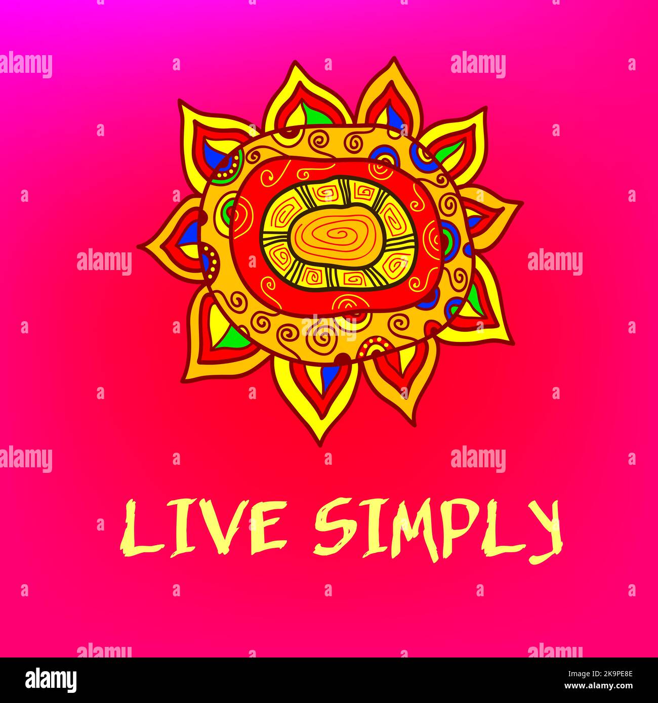 Decorative card with inspirational quote on blurred background Stock ...