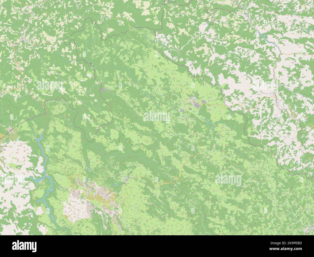 Pljevlja, municipality of Montenegro. Open Street Map Stock Photo - Alamy