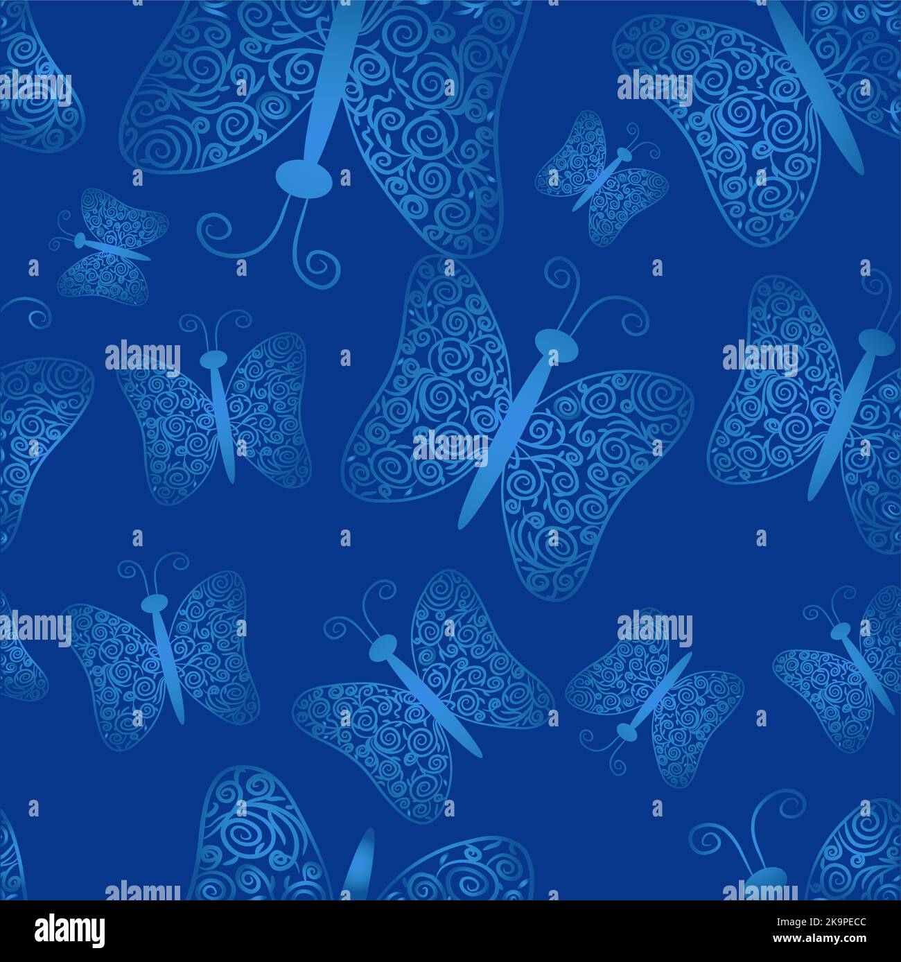 Seamless bright colorful butterflies pattern. Vector illustration Stock ...