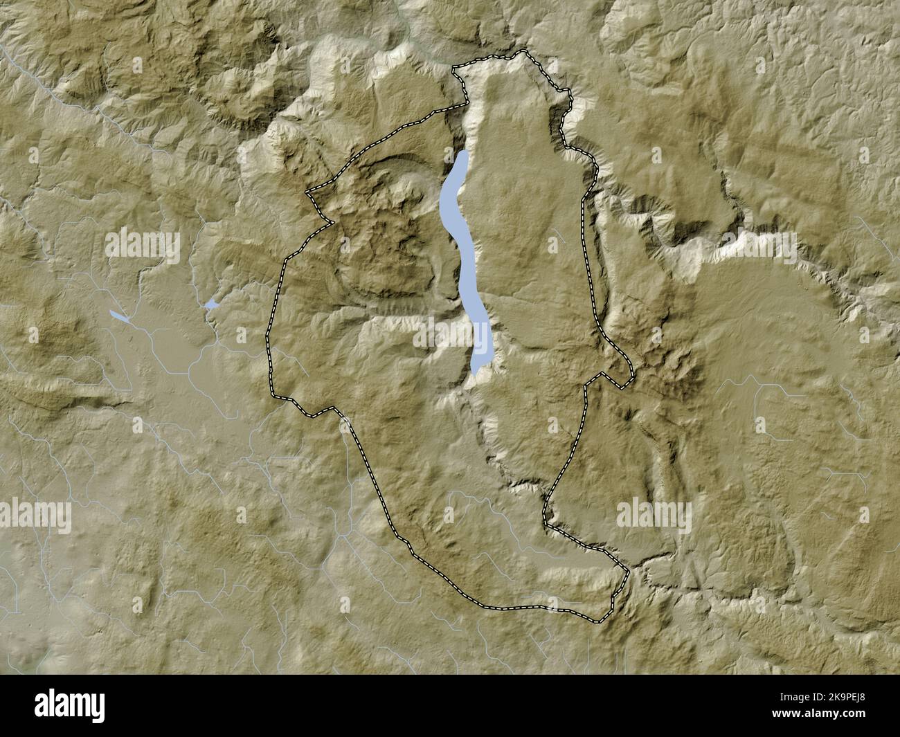 Pluzine, municipality of Montenegro. Elevation map colored in wiki ...